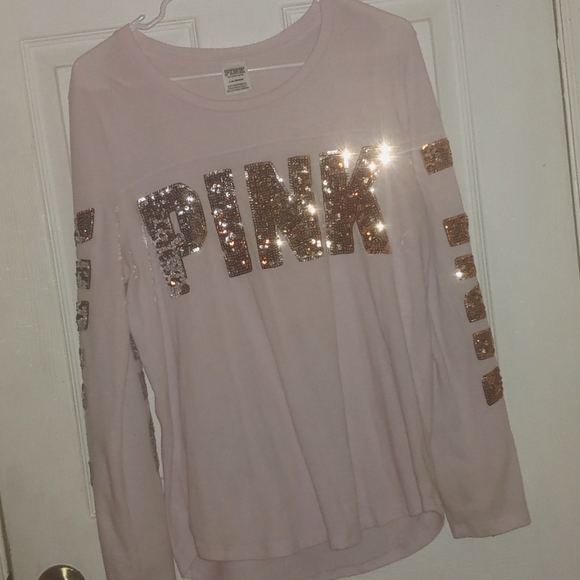 PINK Victoria's Secret | Tops | Victorias Secret Long Sleeves Sequenced ...